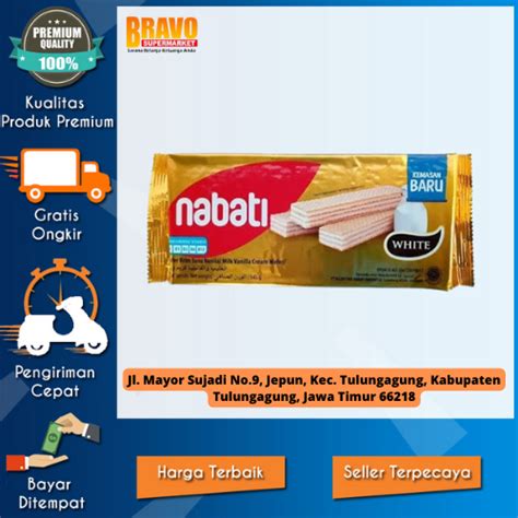 Jual Bravo Supermarket Tulungagung Wafer Nabati White Krim Susu