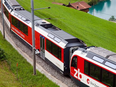 The Zentralbahn ABeh 150 104 4 Seen Between Kaiserstuhl OW And Lungern