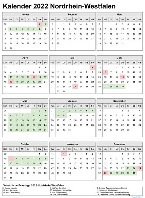 Kalender Inkl Ferien F R Nrw Feiertage Pdf Xls Und Png Vorlagen