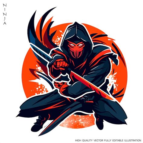 Premium Vector Ninja Mascot Logo Vector Template Creative Ninja