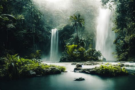 Ai Generiert Fluss Wasserfall Kostenloses Foto Auf Pixabay Pixabay