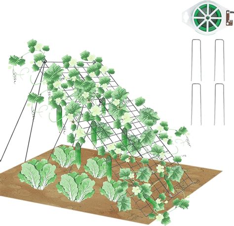 Amazon GROWNEER 48x 32 In Adjustable Cucumber Trellis A Frame