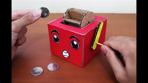 DIY CARA MEMBUAT CELENGAN ENGKOL UNTUK UANG KOIN DARI SELEMBAR KARDUS