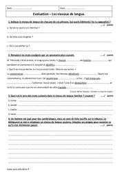 Exercice Langage Courant Familier Soutenu Eme