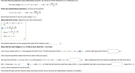 solved prove the following statement using mathematical