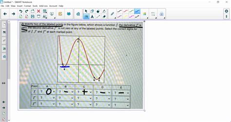 solved at exactly two of the labeled points in the figure below which shows function f the