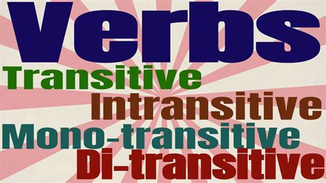 Di Transitive And Mono Transitive Verbs English Grammar