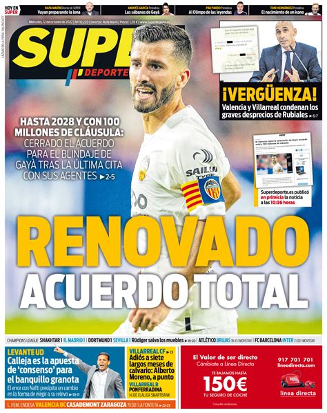 Las Portadas De La Prensa Deportiva Del De Octubre Foto De