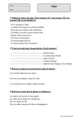 Nature Et Fonction Cm Exercice Valuation R Vision Le On Pdf
