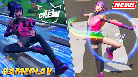 Tracy Trouble Skinboth Styles Gameplay March 2022 Crew Pack Fortnite Youtube