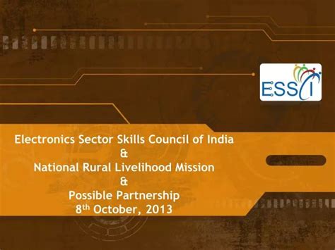 Ppt Electronics Sector Skills Council Of India National Rural