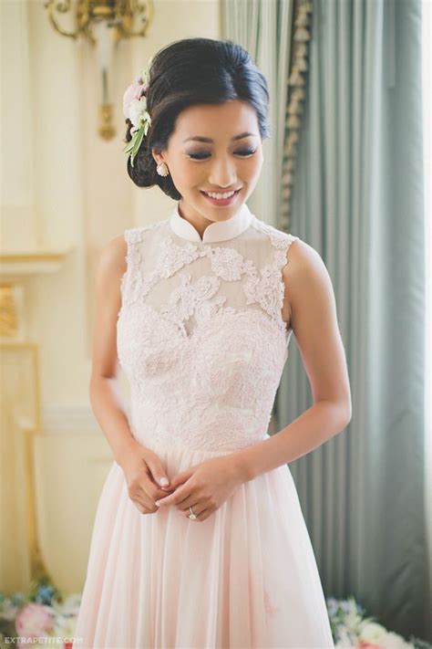 Modern Mandarin Collar Qipao Cheongsam Dress For Traditional Chinese