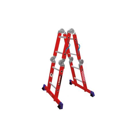 Escalera Articulada de Aluminio 12 Peldaños Tipo III 3 79 metros Carga