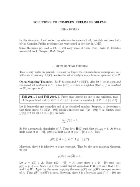 complex prelim practice pdf power series holomorphic function