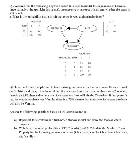 solved q3 assume that the following bayesian network is