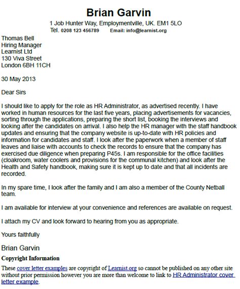 Administrative Cover Letter Sample For Your Needs Letter Template