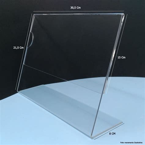 Display Em Acrilico Porta Folheto A4 Horizontal 1 Und Mercado Livre