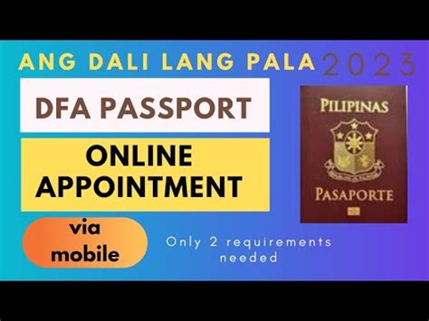 Dfa Paano Kumuha Ng Passport Appointment Online Passport