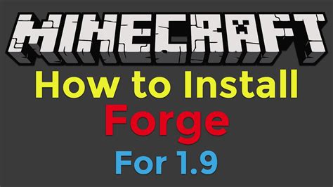 How To Install Minecraft Forge For Minecraft Youtube