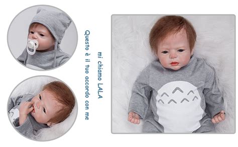 ZIYIUI 55 Cm Bambola Reborn Maschio Realistica Bambino Bambole Reborn