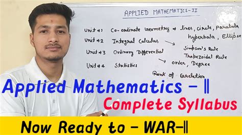 applied mathematics 2 syllabus diploma second semester applied mathematics syllabus youtube