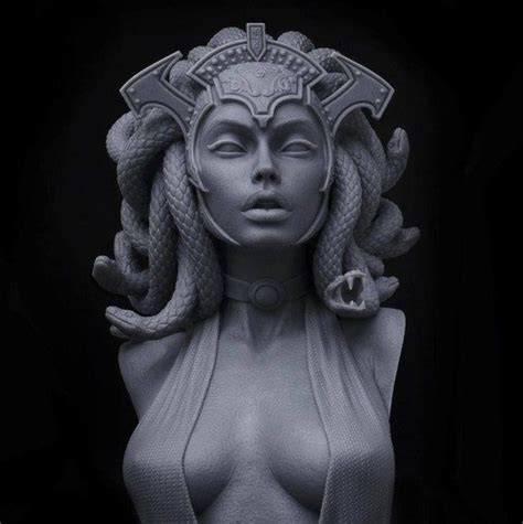 Busto Medusa Dea Mitologica Greca Figure Divine Figura Etsy Italia