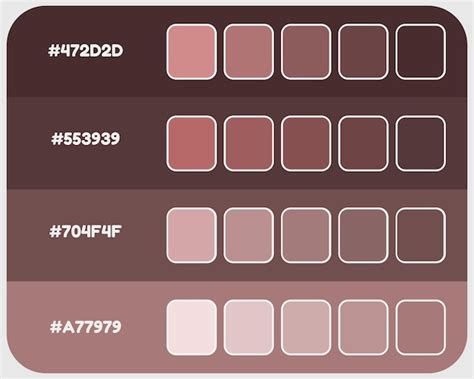 Pantone Color Chart Brown