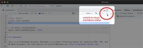 Navigating Rstudio And R Markdown Documents Introduction To Rmarkdown