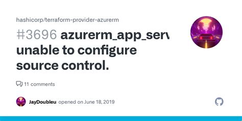 Azurerm App Service Unable To Configure Source Control Issue