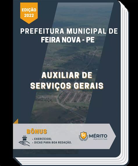 Apostila Auxiliar de Serviços Gerais Pref Municipal de Feira Nova PE