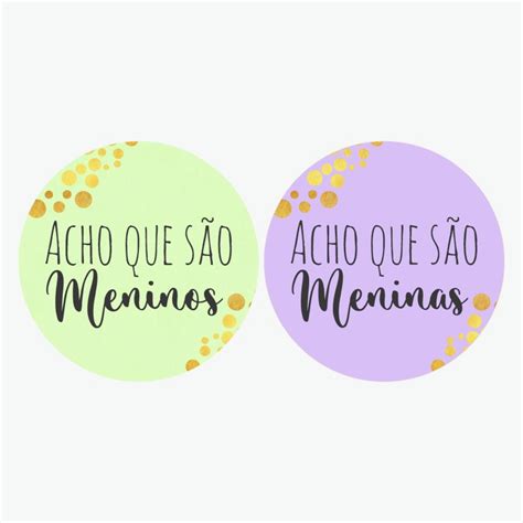 Adesivo Ch Revela O G Meos Un Acho Verde E Lil S Cm