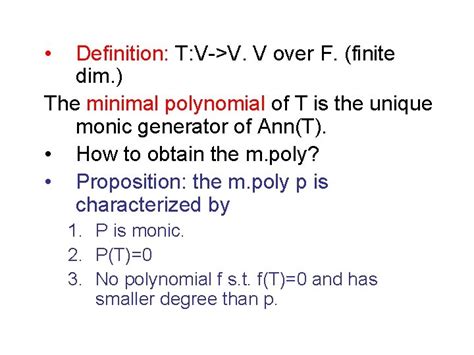 6 3 annihilating polynomials cayleyhamilton theorem polynomials and