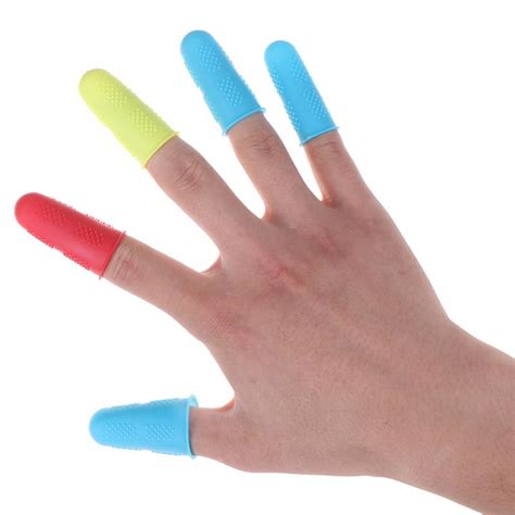 Cheap 3Pcs Set Silicone Finger Protector Sleeve Cover Anti Slip Fingers