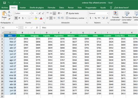 Como Organizar Alfabeticamente En Excel Image To U