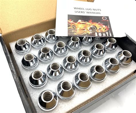 Set Of 24 PCS 14x2 0 One Piece Chrome OEM Factory Style Lug Nuts For