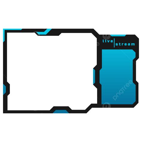 Twitch Live Streaming Overlay PNG Transparent Glossy Blue Twitch Live