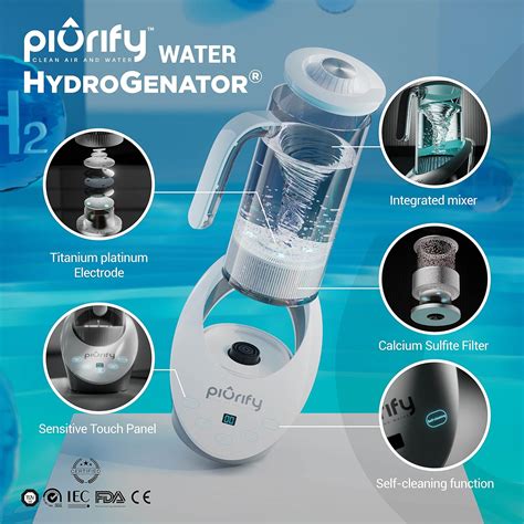 Jarra de agua de hidrógeno generador de agua rica en hidrógeno jarra