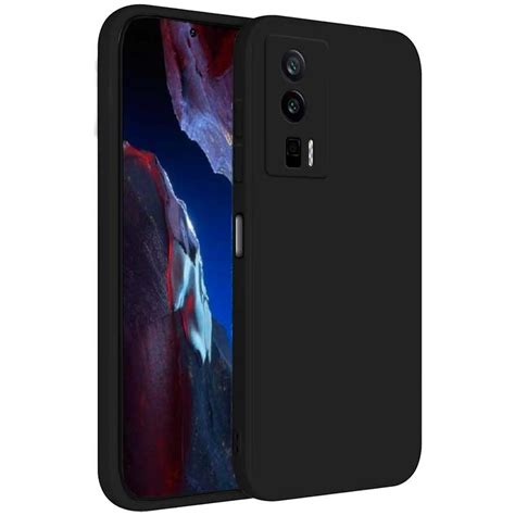 Capa Xiaomi Poco F5 Pro Square Liquid Premium Preto OEM Capas De
