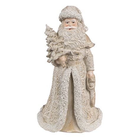 6PR4963 Beeld Kerstman 15 Cm Goudkleurig Polyresin Kerstfiguren