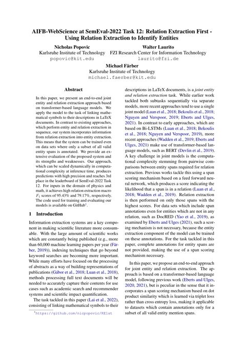 pdf aifb webscience at semeval 2022 task 12 relation extraction first using relation