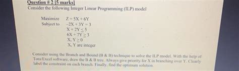 solved question 2 15 marks consider the following integer