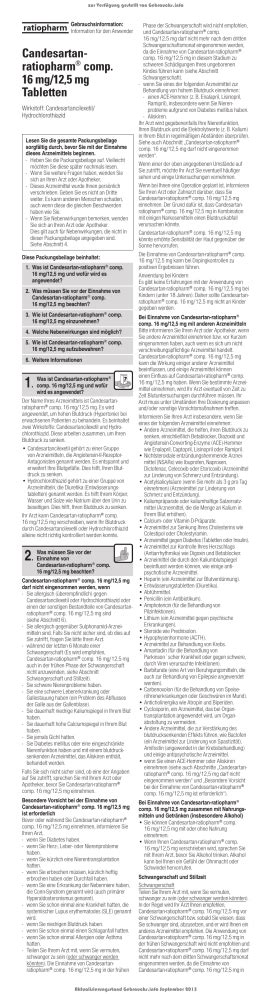 Candesartan Ratiopharm Comp 16 Mg 12 5 Mg Shop