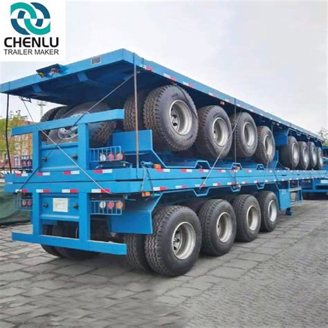 Good Quality Flat Bed Deck Semi Trailer Axle Ft Ft Ft Ft