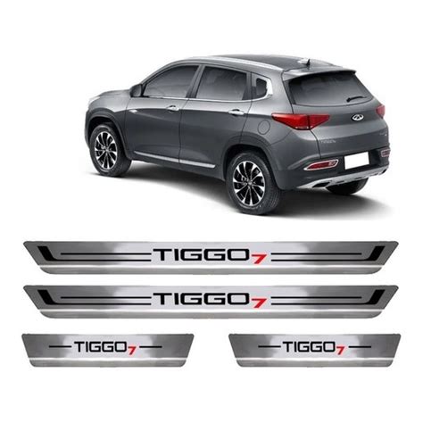 Jogo Soleira Aço Inox Escovado Tiggo7 Tiggo 7 Todos Shopee Brasil