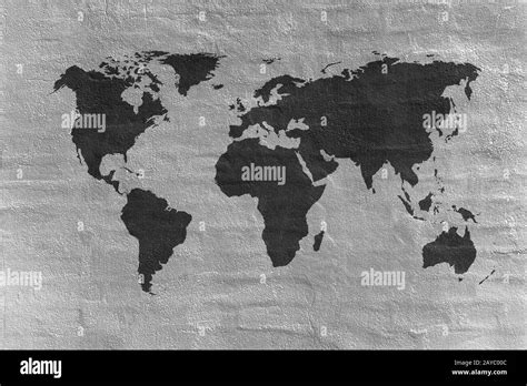 Grunge Map Of The World Stock Photo Alamy