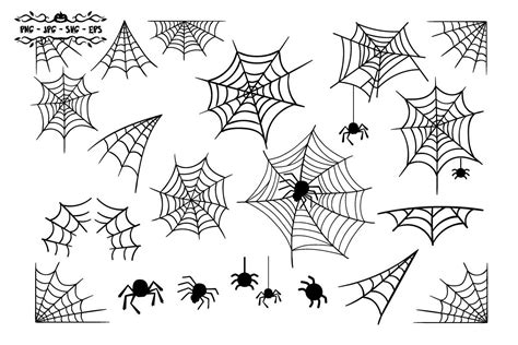 Halloween Spider Web Set SVG Graphic By Chico Creative Fabrica