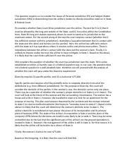 Civ Pro Essay Docx This Question Requires Us To Consider The Issues