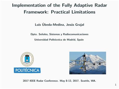 implementation of the fully adaptive radar framework practical limitations ppt