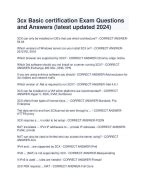 Cx Basic Certification Exam Questions And Answers Latest Updated