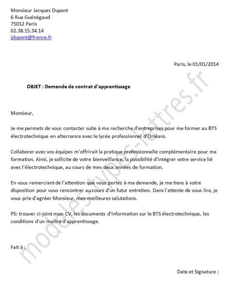 Lettre De Motivation Apprentissage Employment Application